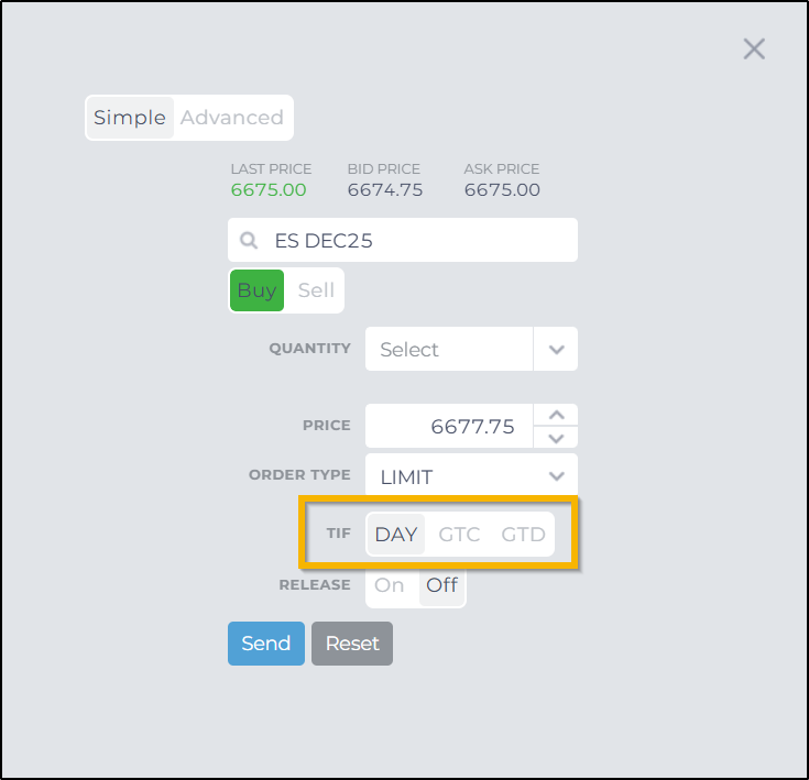 Modifying Order Flags - Tradovate