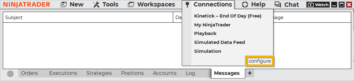 Connecting With Multi-Provider Enabled - NinjaTrader Desktop